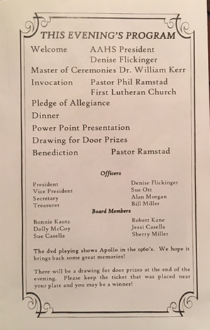 AAHS 50th+1 Anniversary Dinner – Apollo Area Historical Society